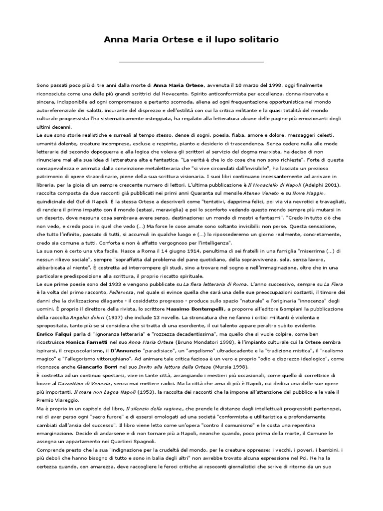 Anna Maria Ortese | PDF