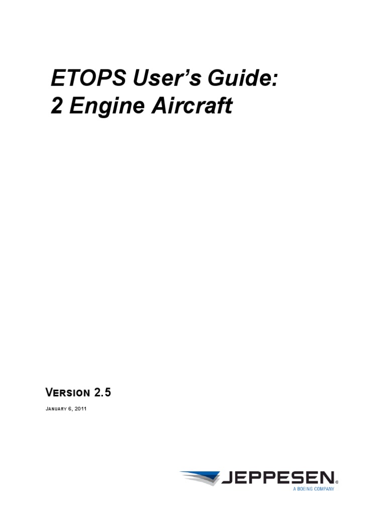 ETOPS User's Guide: 2 Engine Aircraft: Ersion | PDF | Federal Aviation Administration | Command ...
