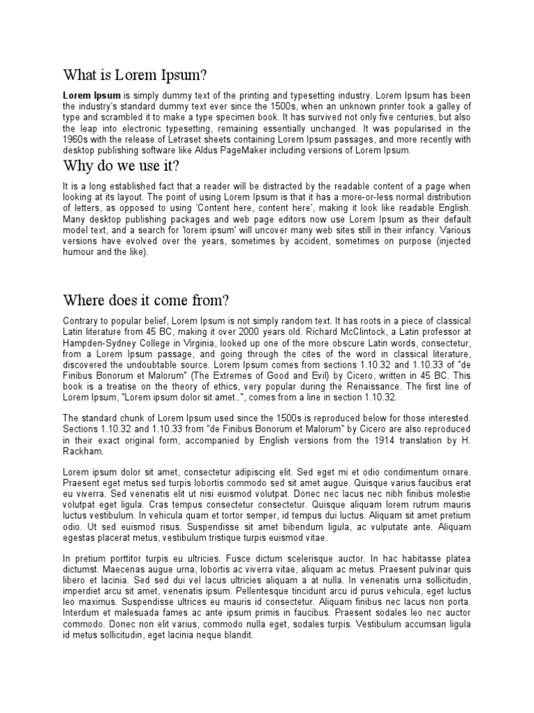 What Is Lorem Ipsum?: Lorem Ipsum Is Simply Dummy Text of The Printing ...