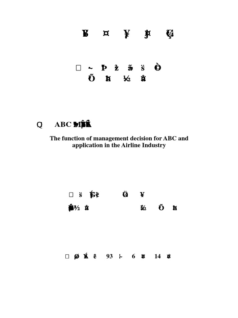 ABC in The Airline Industry | PDF
