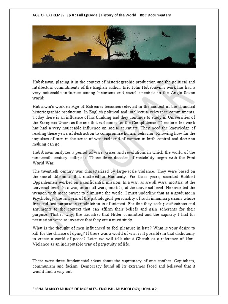 AGE OF EXTREMES. Ep 8: Full Episode - History of The World - BBC ...