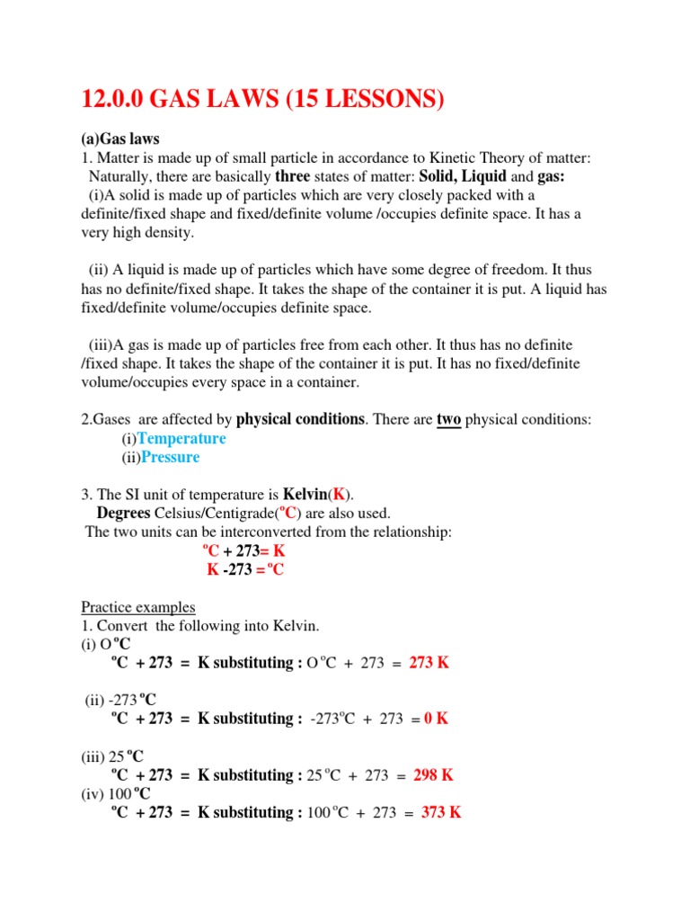 Kcse Form 3 Chemistry Notes | PDF | Mole (Unit) | Molecular Mass