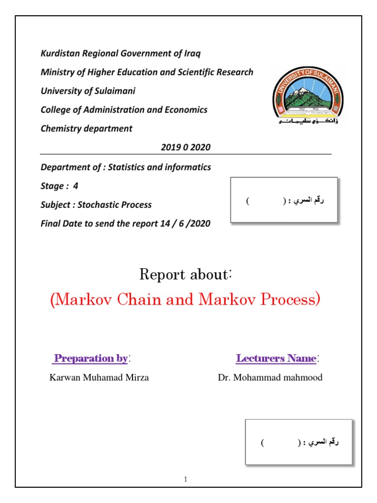 Markov Chain and Markov Processes | PDF | Markov Chain | Stochastic Process