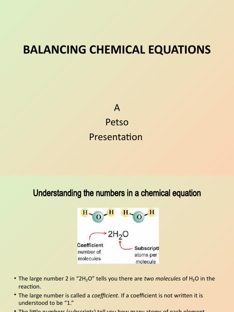 Balancing Chemical Equations | PDF | Chemical Reactions | Molecules