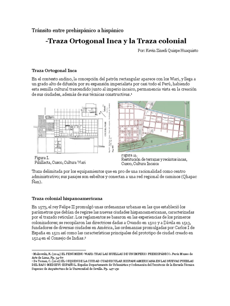 Traza Ortogonal | PDF | Edades medias | Imperio Inca