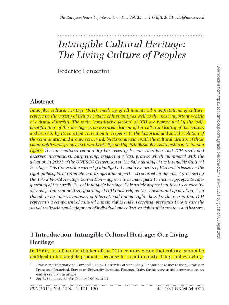 Cultural Heritage Def | PDF | Museology | Critical Theory