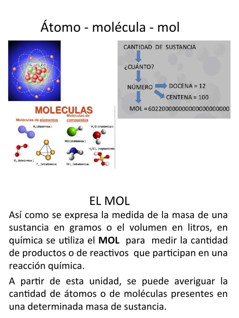 Concepto de Mol | PDF | Mole (Unidad) | Química