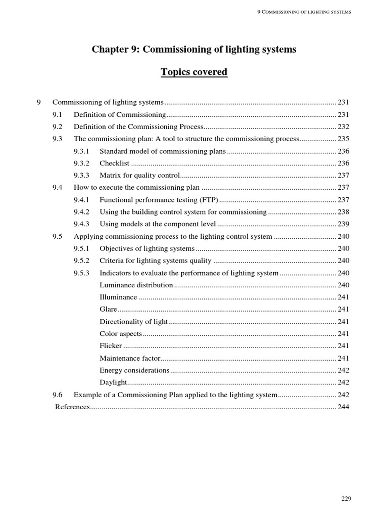 9 - Commissioning of Lighting Systems PDF | PDF | Lighting | System
