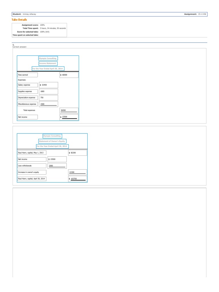 CH 4 HW PDF | PDF | Debits And Credits | Expense