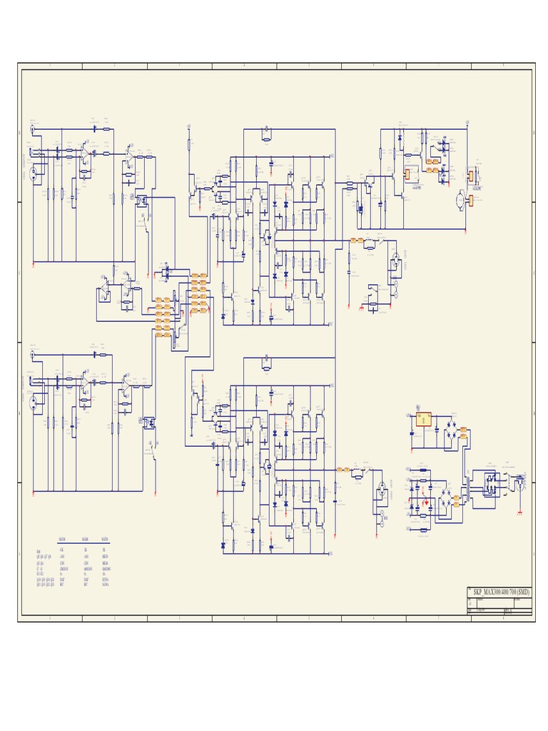 Annotated circuit diagram of an audio mixing console | PDF