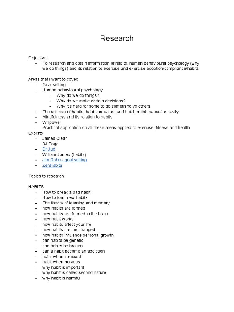 Research: DR Jud Jim Rohn - Goal Setting Zenhabits | PDF | Habits ...