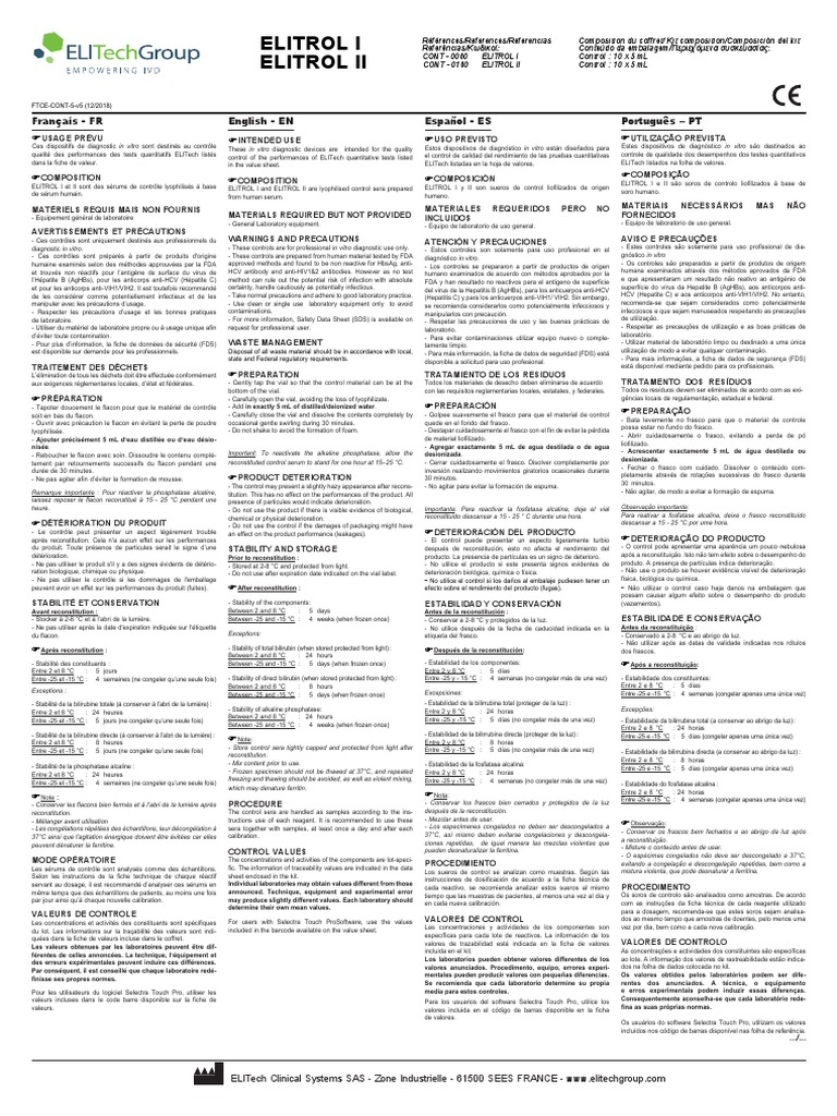 Elitrol I Elitrol Ii: Français - FR English - EN Español - ES Português ...