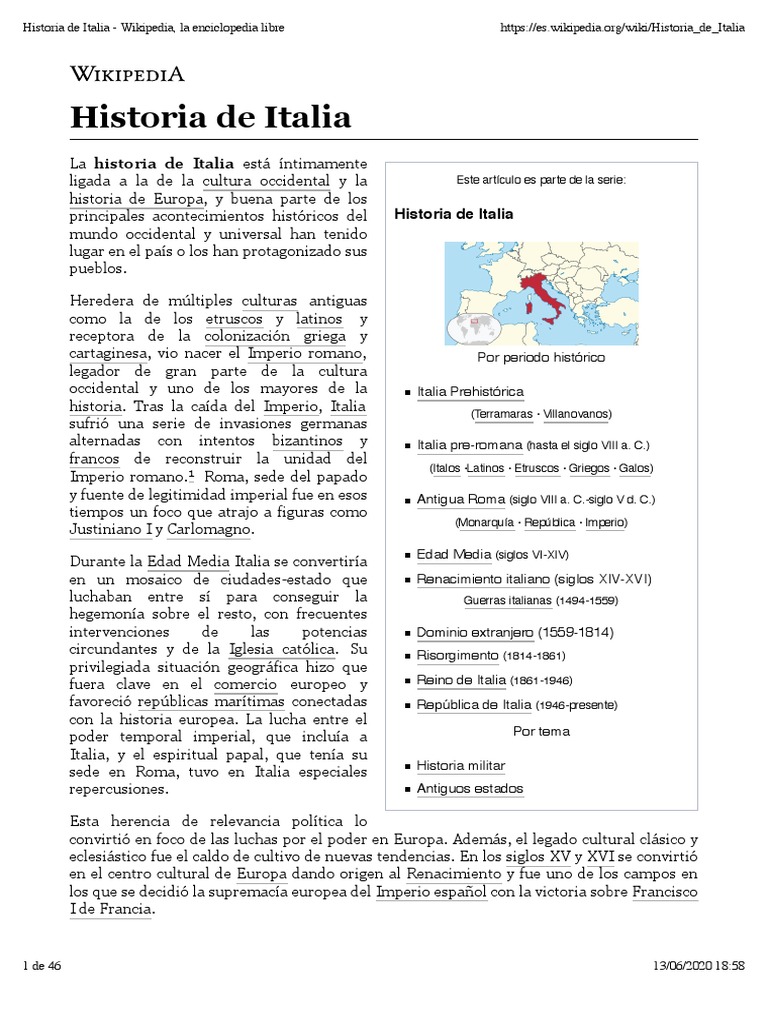 Historia de Italia PDF | PDF | Guerras Púnicas | Civilización Etrusca