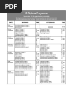 Ib Timetable Student Version 2025 | PDF