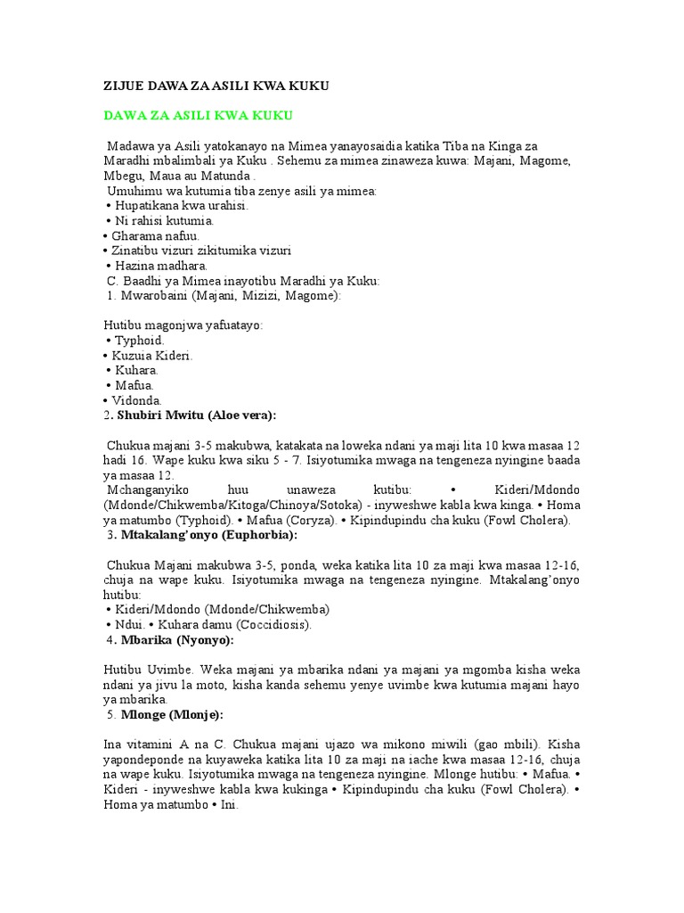 Kuku Plan | PDF