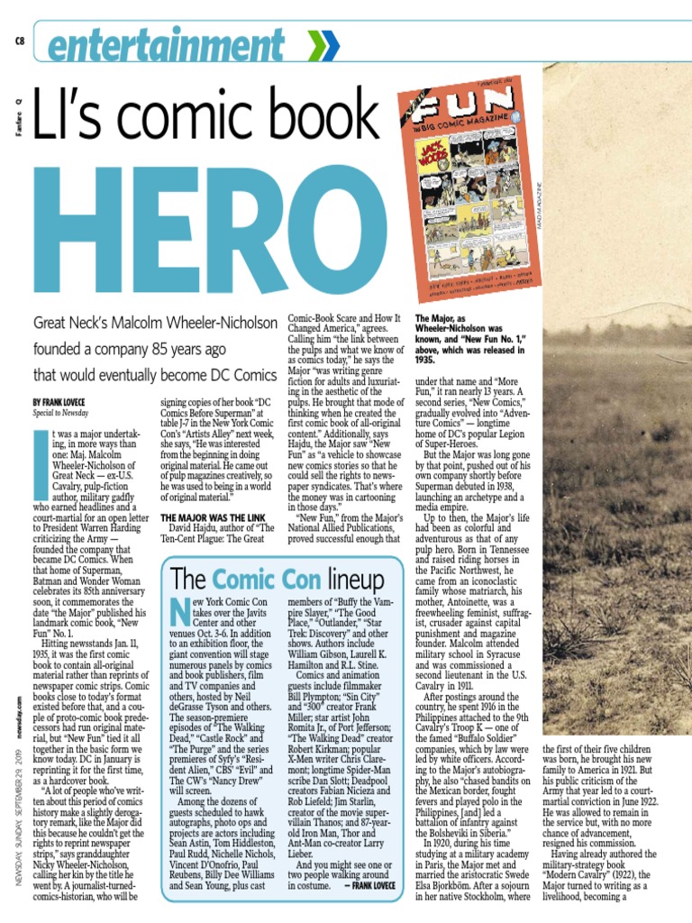 Comic-Book Pioneer Malcolm Wheeler-Nicholson | PDF | Superman | Dc Comics