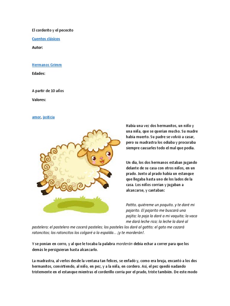 El Corderito y El Pececito | PDF