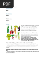 El Cuento de Las Frutas y Verduras | PDF | Vegetales