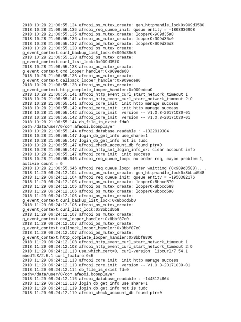 Log Entries Detailing Initialization and Requests of an HTTP Library | PDF | Computing | Software