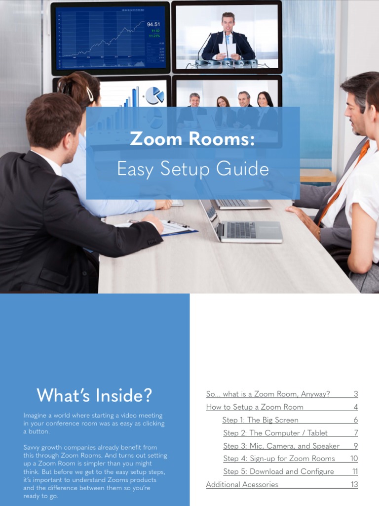 Zoom Rooms:: Easy Setup Guide | PDF | I Pad | Tablet Computer