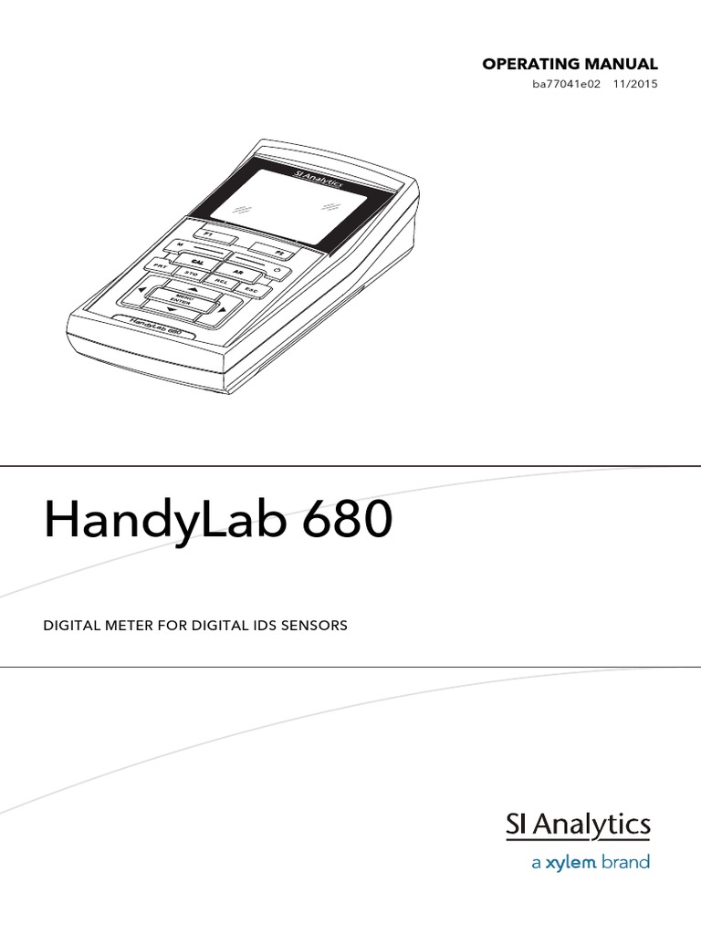 HandyLab 680 - For IDS Sensors - 0.9 MB - English PDF | PDF | Usb | Sensor