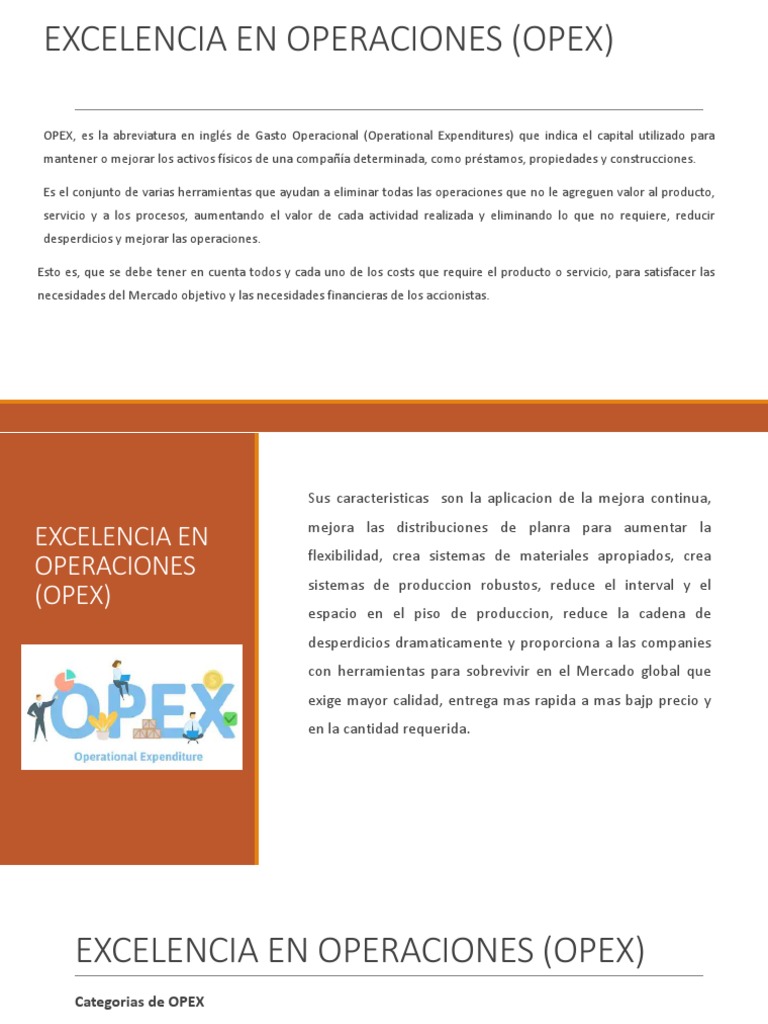 Excelencia Operacional: OPEX Definido | PDF | Business | Producción y ...