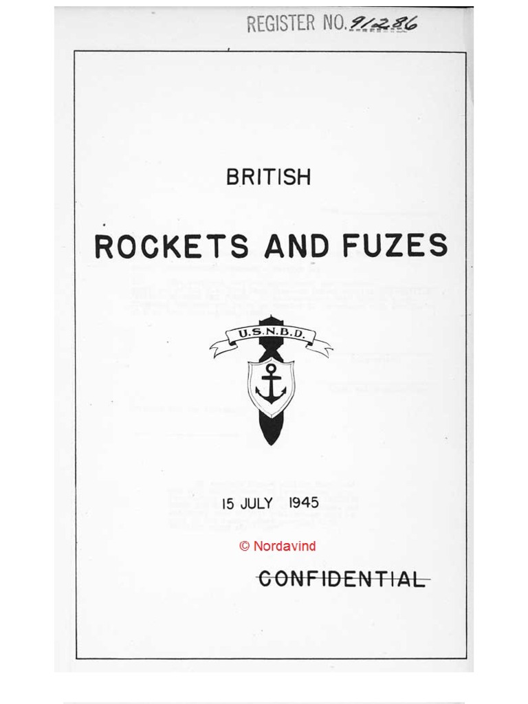 British Rockets and Fuzes | PDF | Projectiles | Projectile Weapons