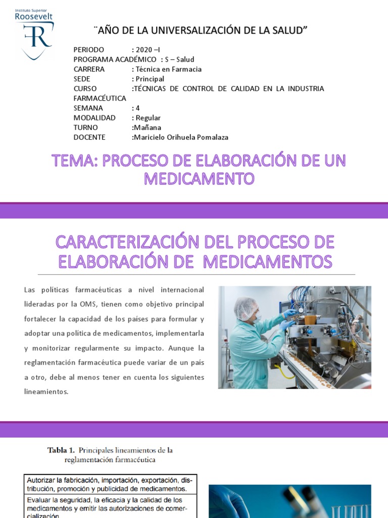 Semana 4 Elaboración de Medicamentos | PDF | Medicamentos con receta ...