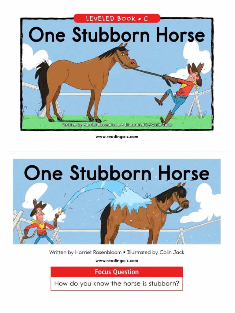 Lesson 8 - One Stubborn Horse | PDF