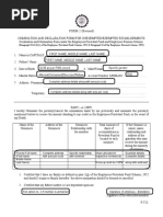 GRATUITY FORM F-Sample Filled | PDF | Government | Justice