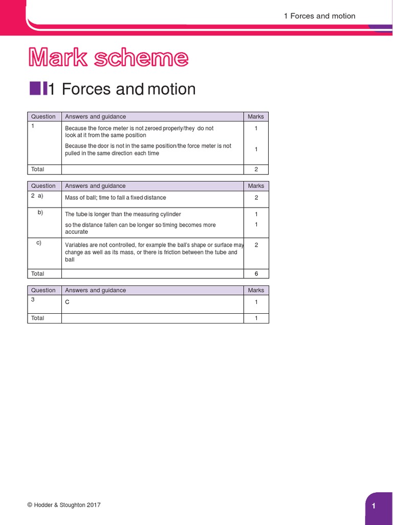01 Forces and Motion PDF | PDF | Force | Weight