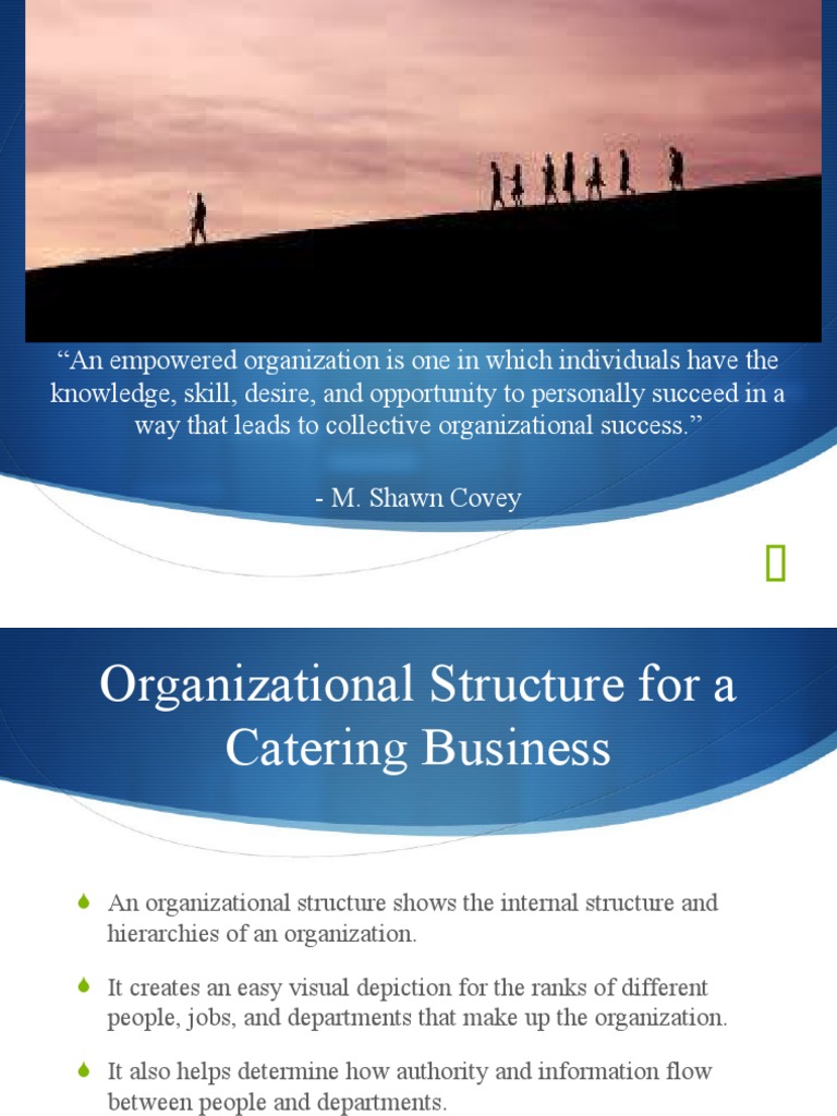 Catering Business Organizational Structure | PDF | Business | Economies