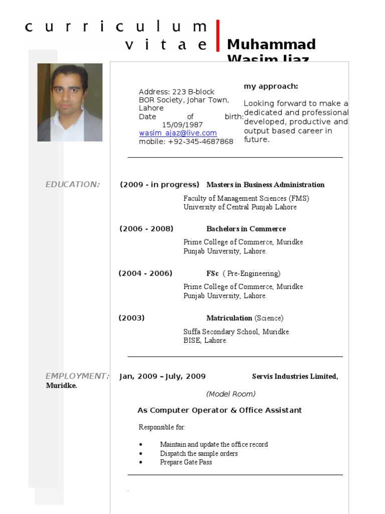 Wasim CV | PDF | Computing | Software