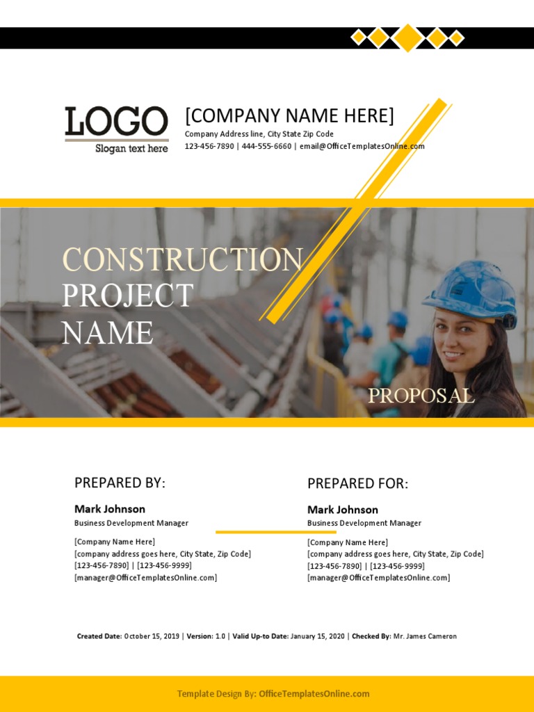 Construction: Project Name | PDF | Economic Sectors | Building Engineering