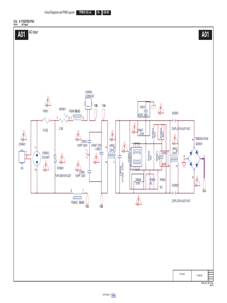 AC Input: Circuit Diagrams and PWB Layouts | PDF | Electricity ...