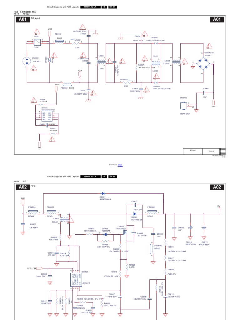 AC Input: Circuit Diagrams and PWB Layouts | PDF | Electrical ...