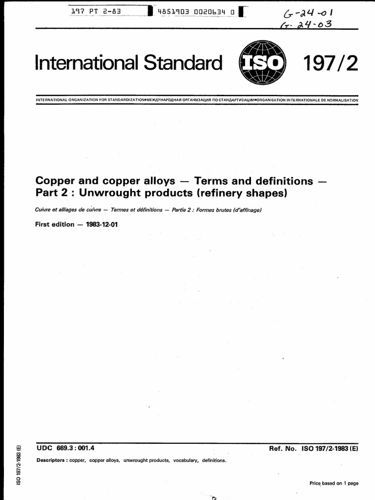 Iso 197 2 1983 PDF | PDF