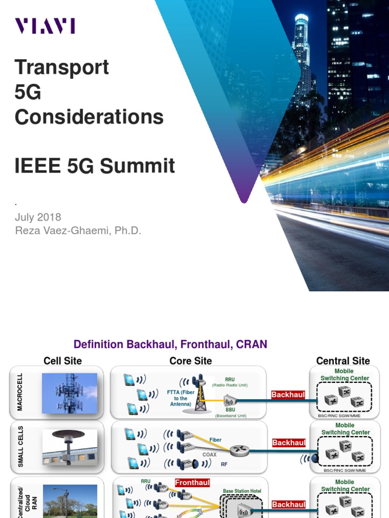 Transport 5G Considerations IEEE 5G Summit: July 2018 Reza Vaez-Ghaemi, PH.D | Download Free PDF ...