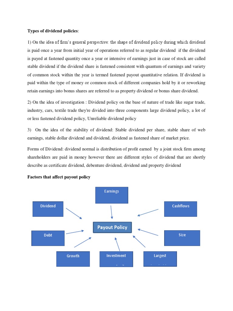 Types of Dividend Policies | PDF | Dividend | Stocks