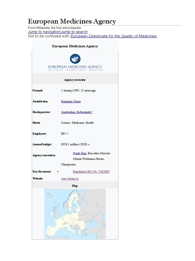 European Medicines Agency | PDF | Health Care | Medicine