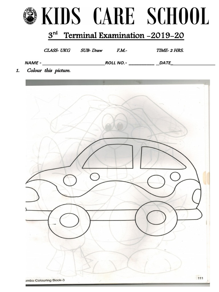 1st Terminal Examination UKG Draw | PDF