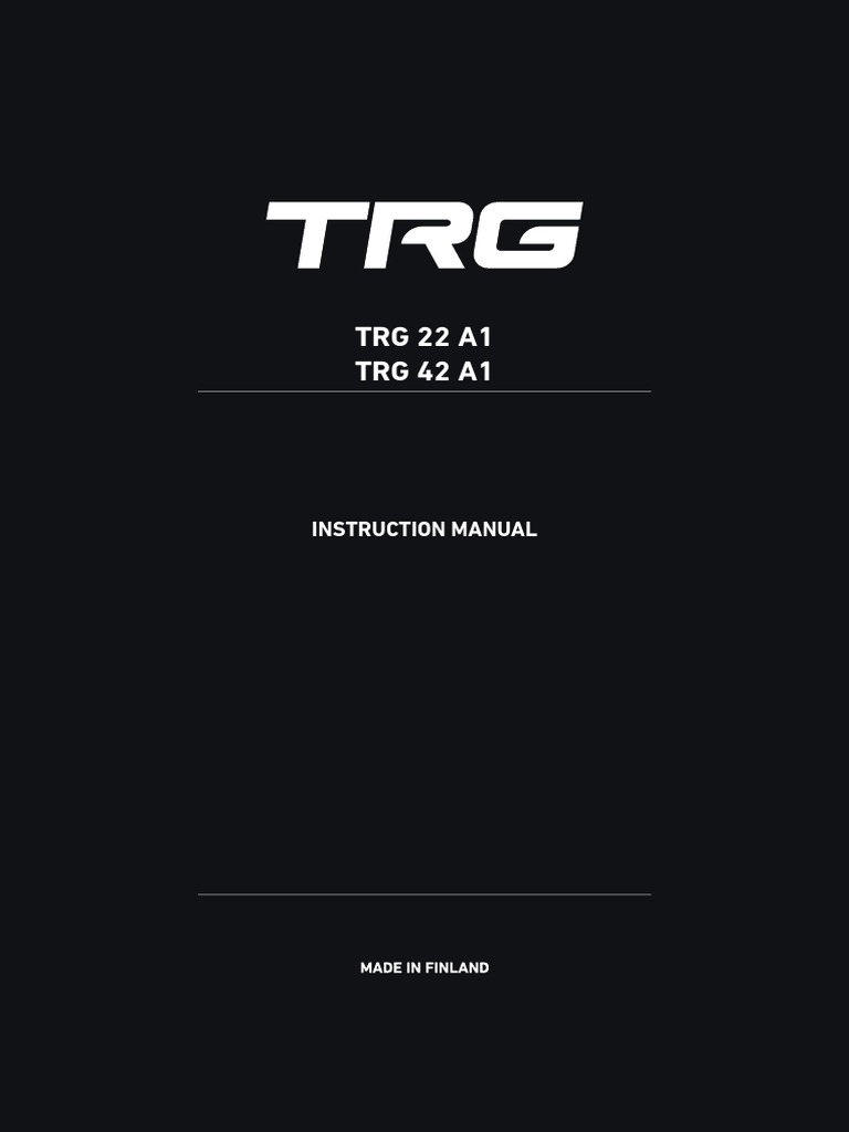 TRG 22 A1 TRG 42 A1: Instruction Manual | PDF | Firearms | Trigger ...
