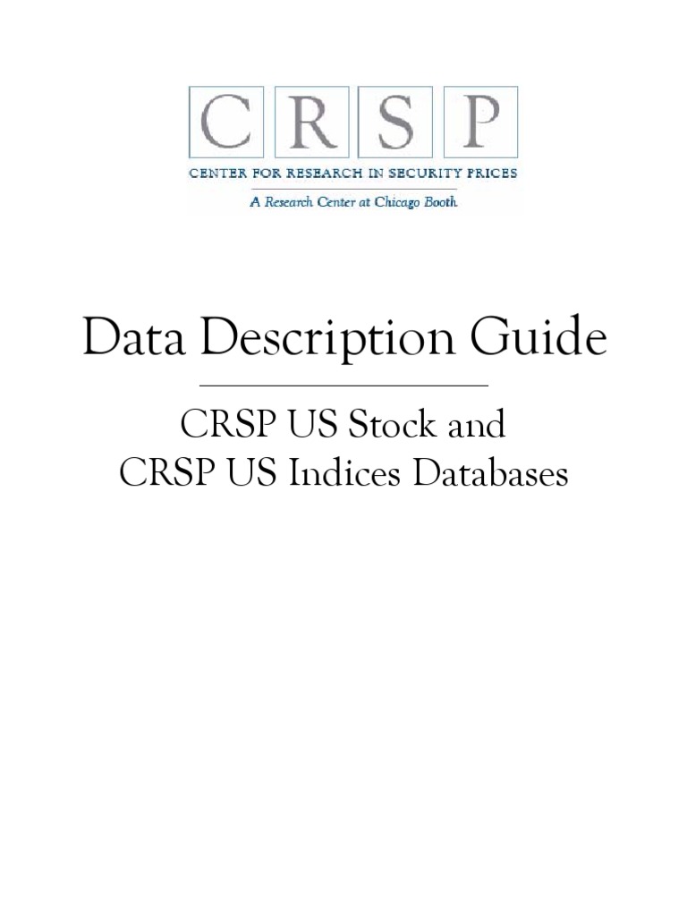 CRSP Stock Indices Data Descriptions | PDF | Nasdaq | Securities (Finance)