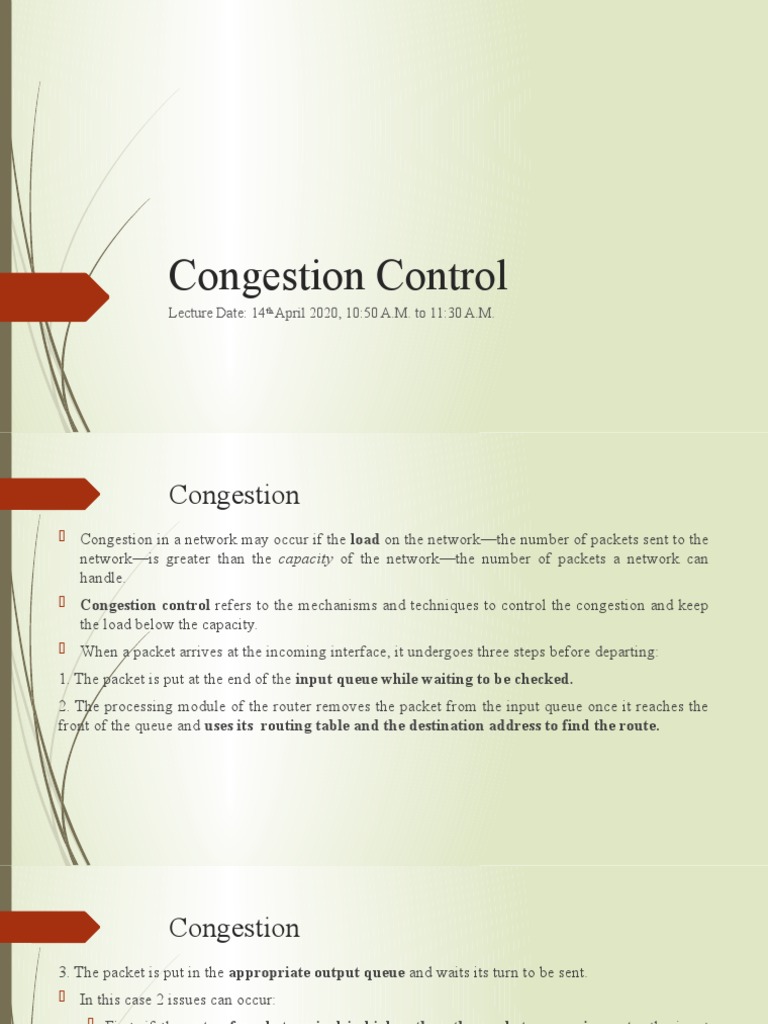 Unit 4 Lec5 | PDF | Network Congestion | Transmission Control Protocol