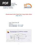 Experiment 2 - Flow Through An Orifice Lab Report | PDF | Pressure ...
