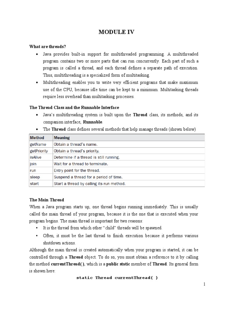 Multithreading Pdf Method Computer Programming Thread Computing 