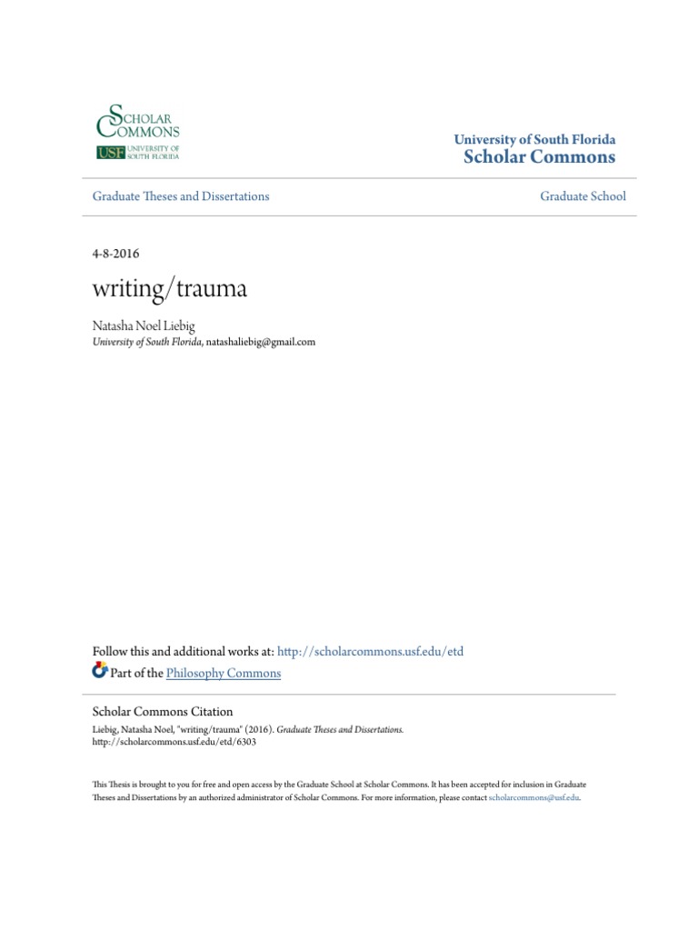 Writing Trauma PDF | PDF | Psychological Trauma | Posttraumatic Stress ...