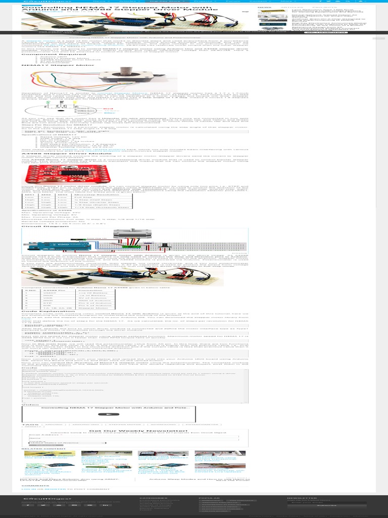 Controlling NEMA 17 Stepper Motor With Arduino and A4988 Stepper Driver ...