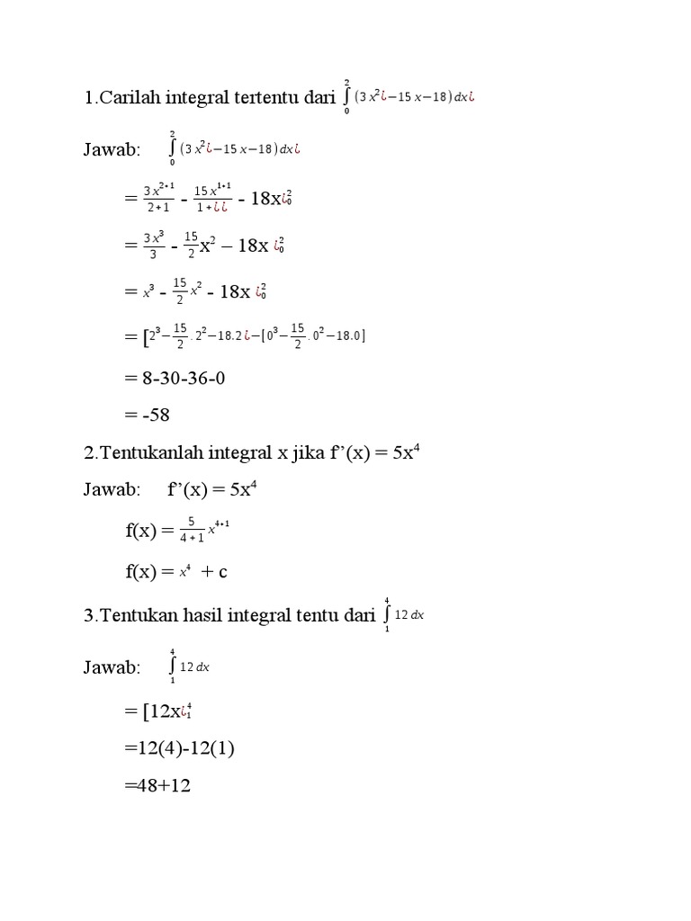 Integral Dan Matriks | PDF