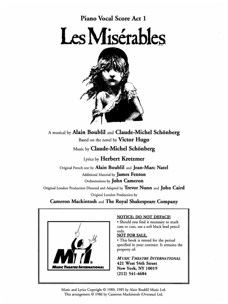 Les Mis Score - Act 1 | PDF | Art